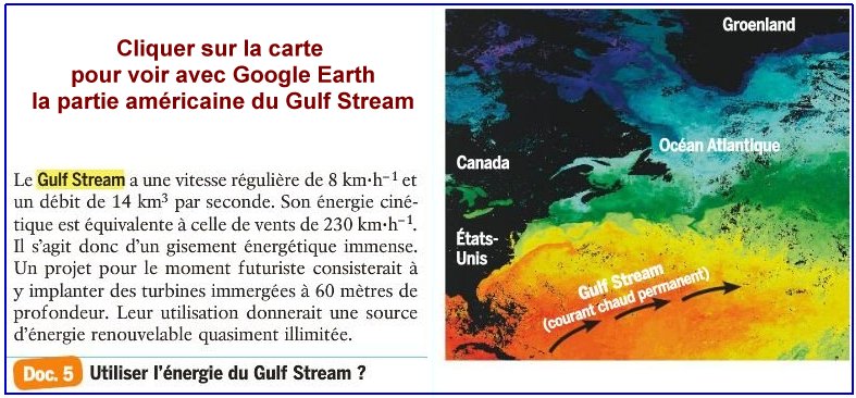 Un courant marin important : le Gulf Stream